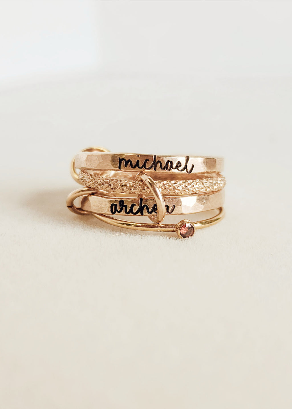Personalized Connector Ring Set for Unique Style