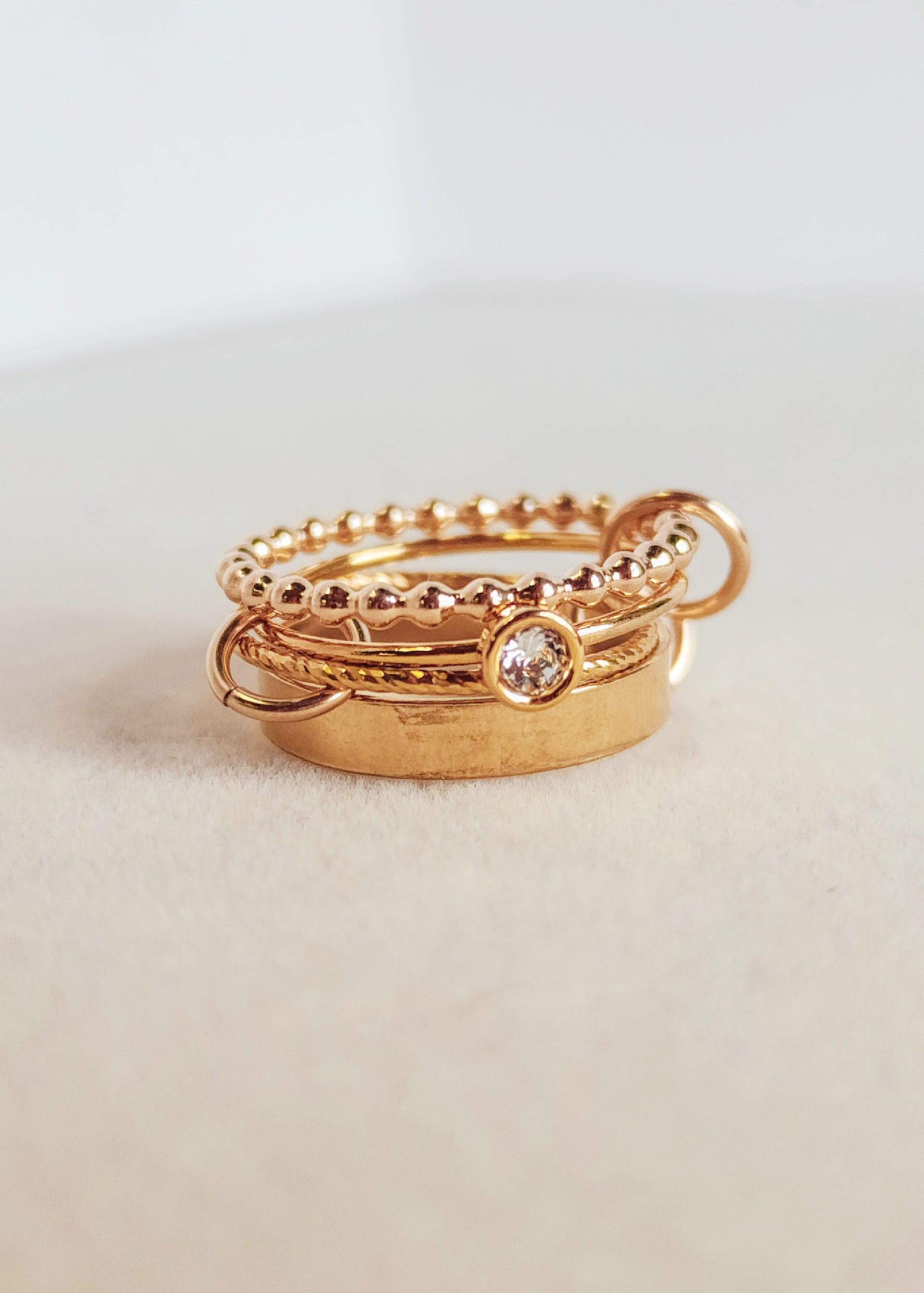 Gold Connected Stacking Set: Style with Elegance Today