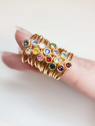 Gold Filled Stackable Class Ring Set Going Golden