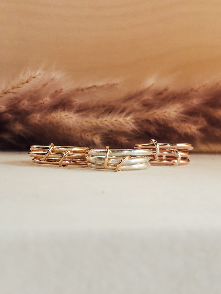 Connected Stacking Ring Set | Going Golden