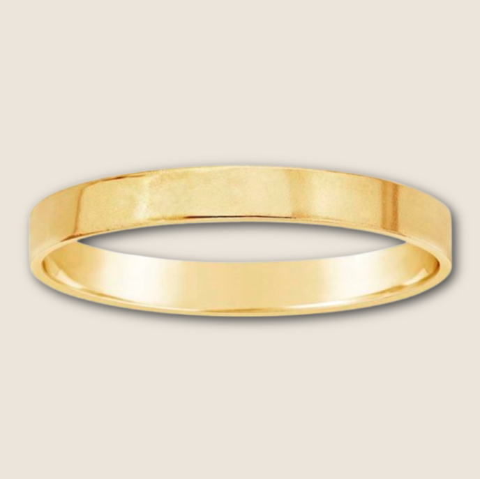 Flat Ring | Smooth Gold or Silver Ring | Going Golden | Brownsburg