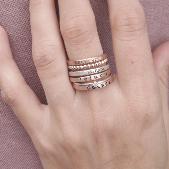 The Laurel Set | Ring Name Design for Four | Tag You're It Jewelry ...