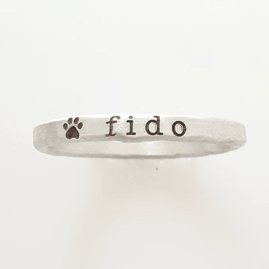 custom pet name ring with Engraving Options Available – Going Golden