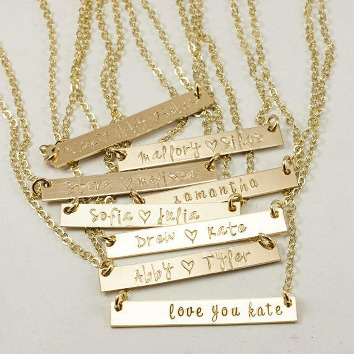 Personalized Gold Bar Name Necklace – Going Golden